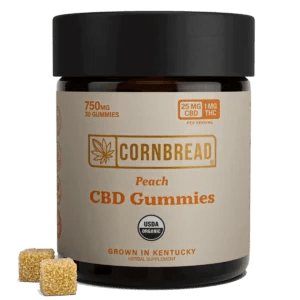 Cornbread Hemp Peach CBD Gummies – 750mg Vegan – DC LLC