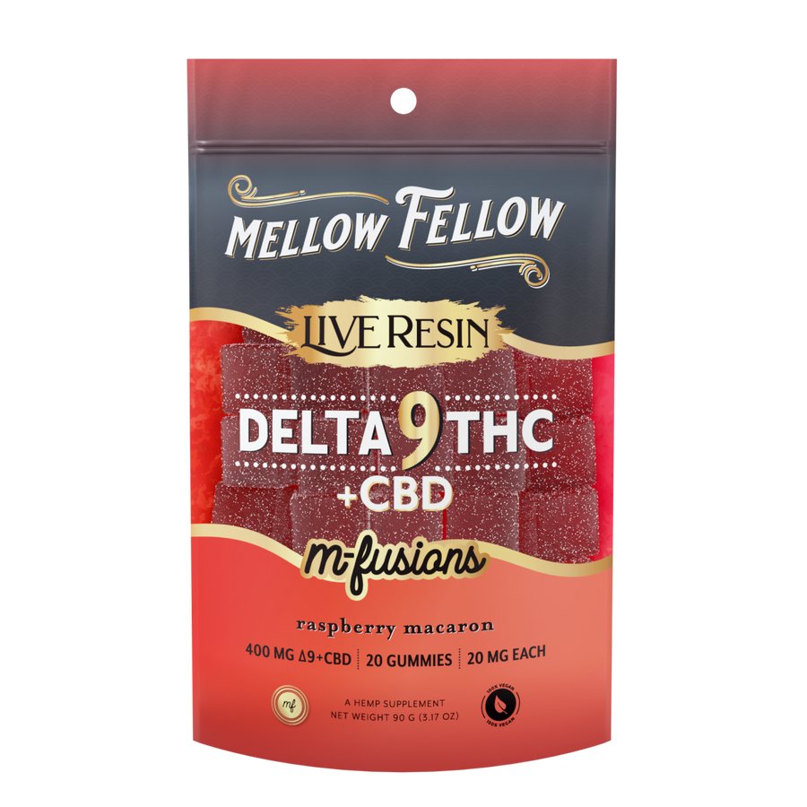 Raspberry Macaron - Mellow Fellow Delta-9 Live Resin Gummy 400MG – DC LLC