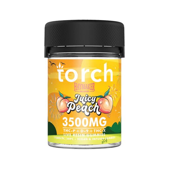 Juicy Peach - Torch Haymaker Blend Gummies | DeltaCloudz