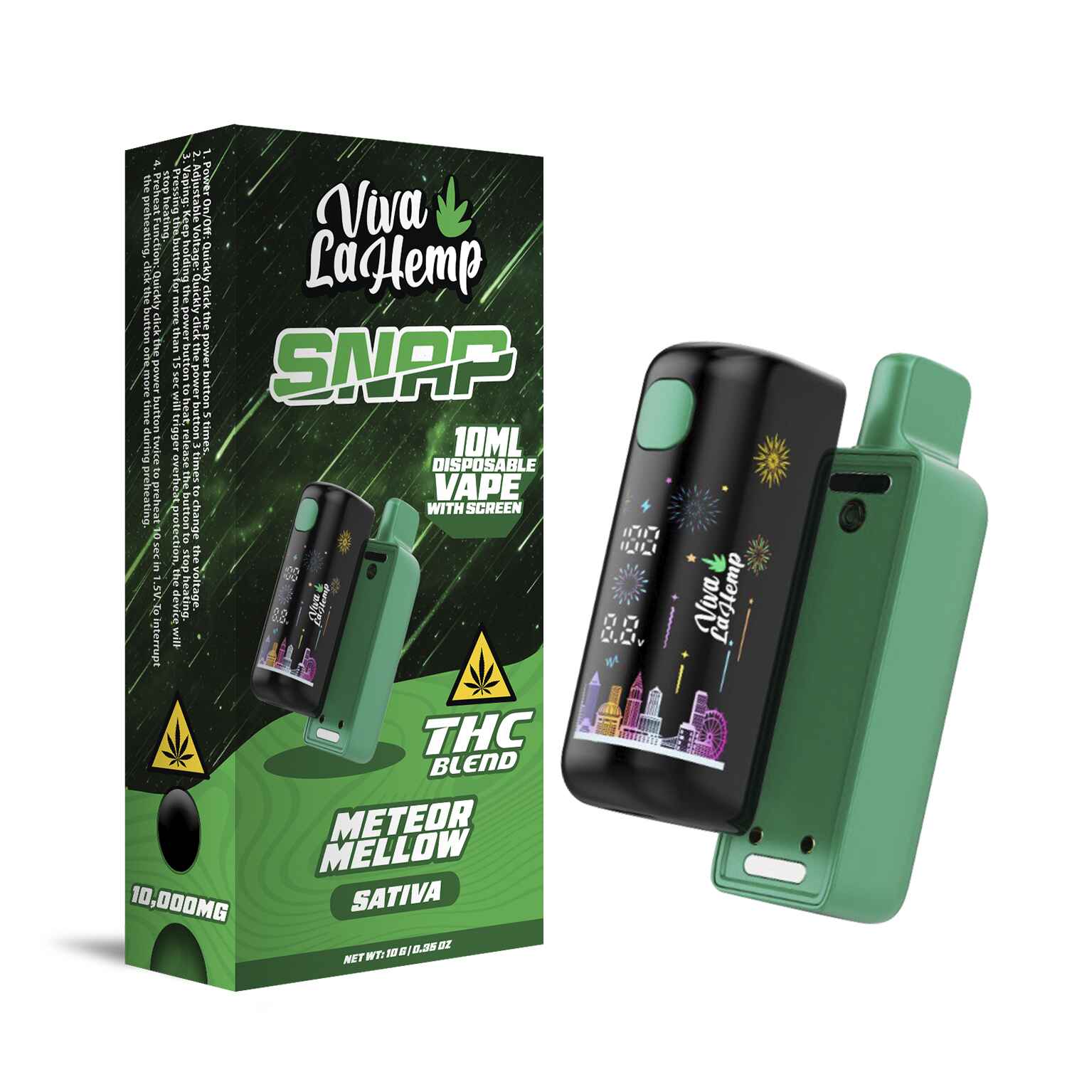 Meteor Mellow - Viva La Hemp Snap Disposable Vape 10G... – DC LLC