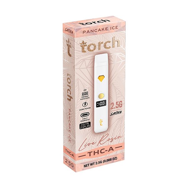 Torch THC-A Live Rosin - Pancake Ice Disposable Vape 2.5G – DeltaCloudz